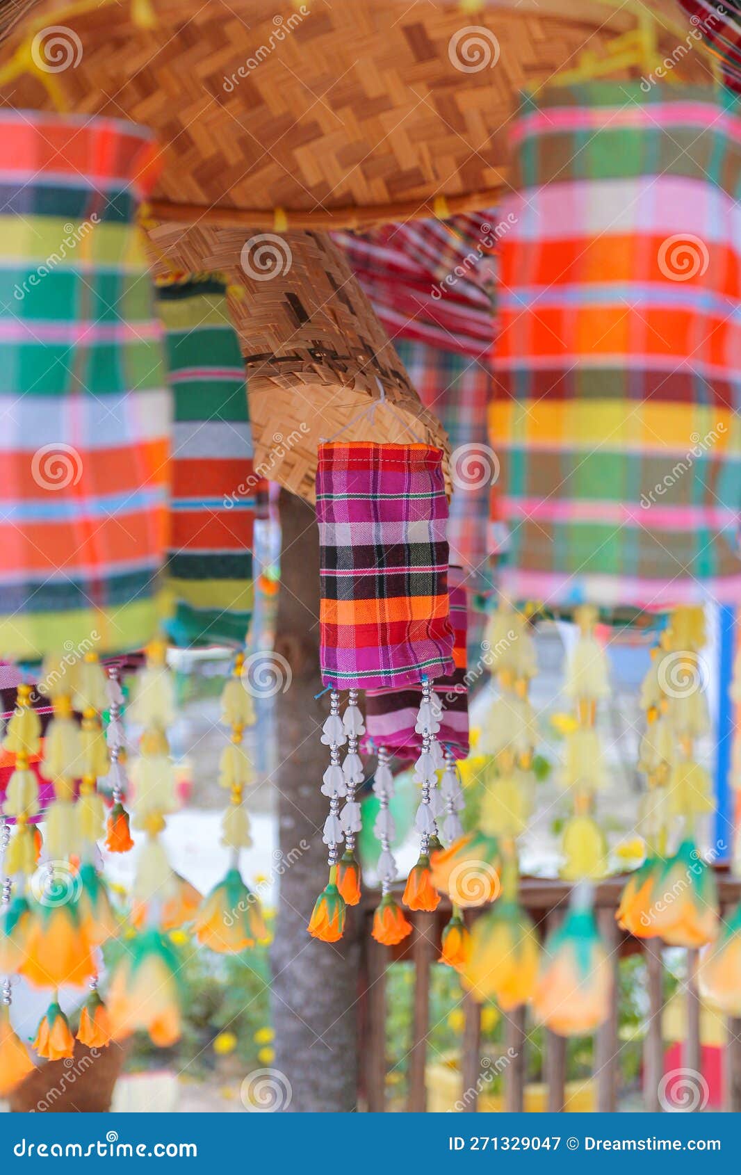 An Ancient Merit-making Tradition Using Objects and Flags Decorated ...