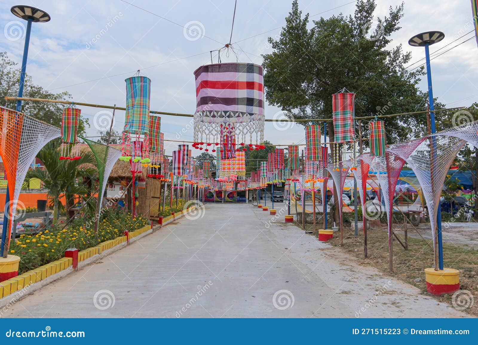 An Ancient Merit-making Tradition Using Objects and Flags Decorated ...