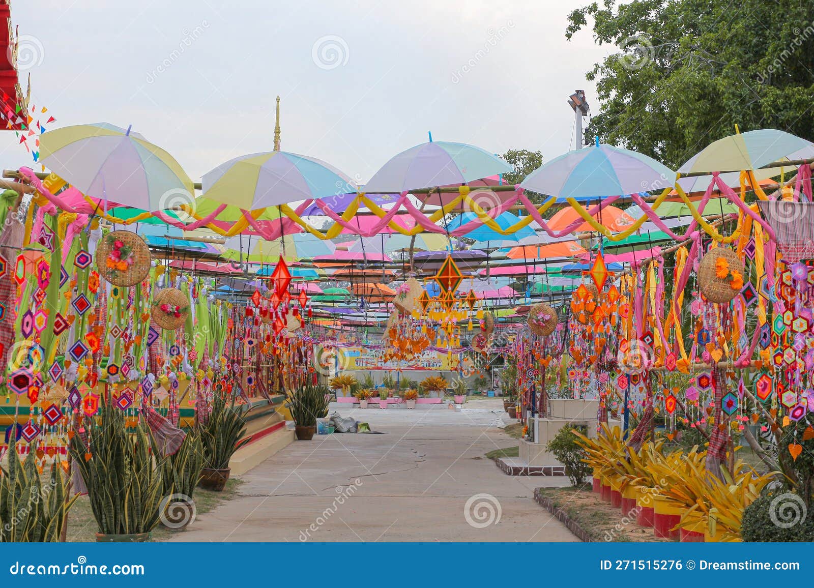 An Ancient Merit-making Tradition Using Objects and Flags Decorated ...
