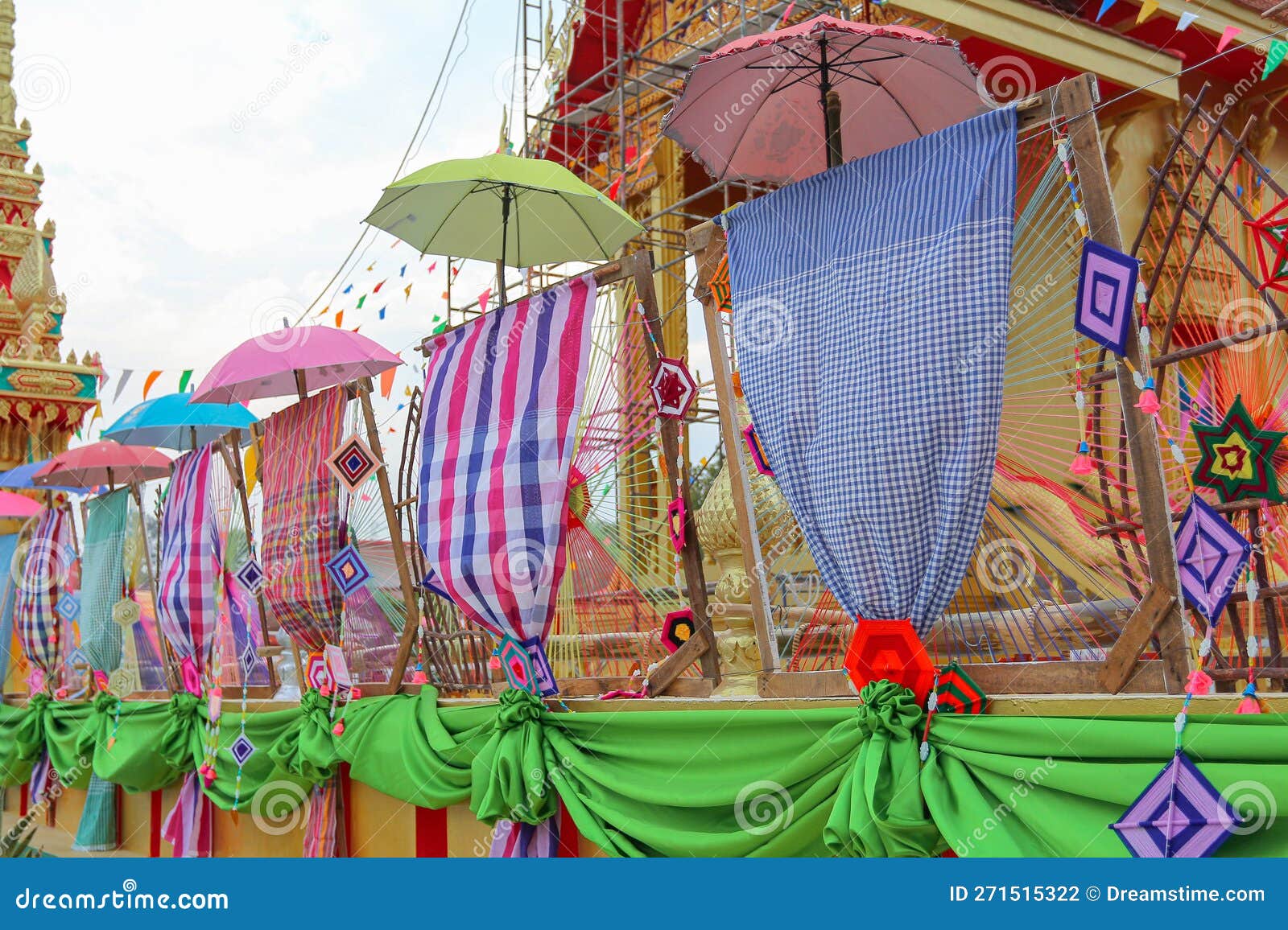 An Ancient Merit-making Tradition Using Objects and Flags Decorated ...