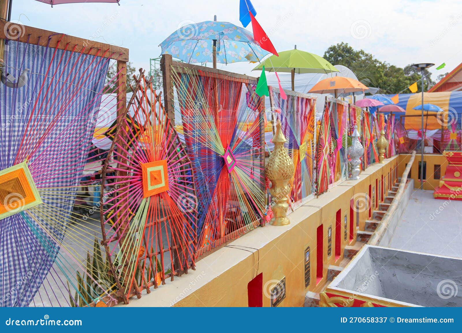 An Ancient Merit-making Tradition Using Objects and Flags Decorated ...