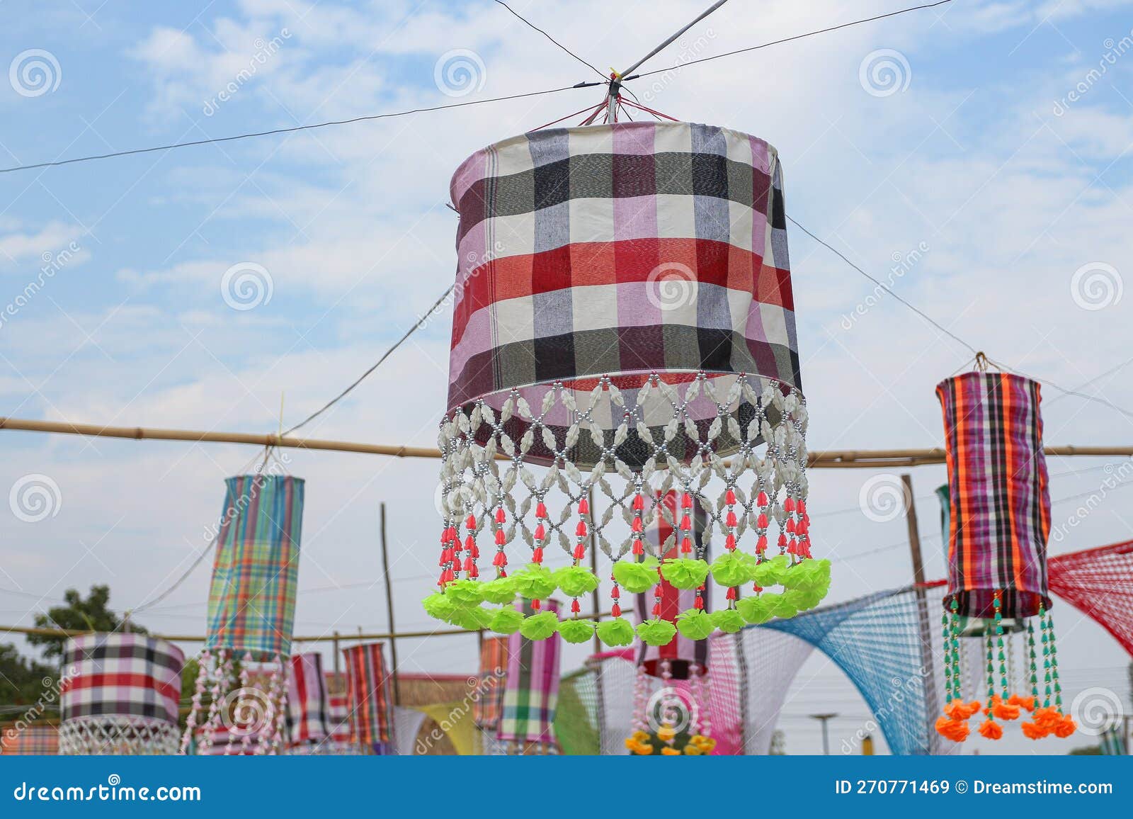 An Ancient Merit-making Tradition Using Objects and Flags Decorated ...