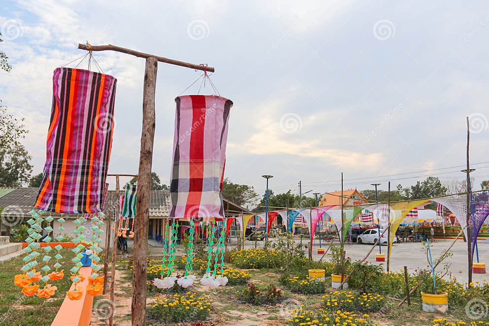 An Ancient Merit-making Tradition Using Objects and Flags Decorated ...