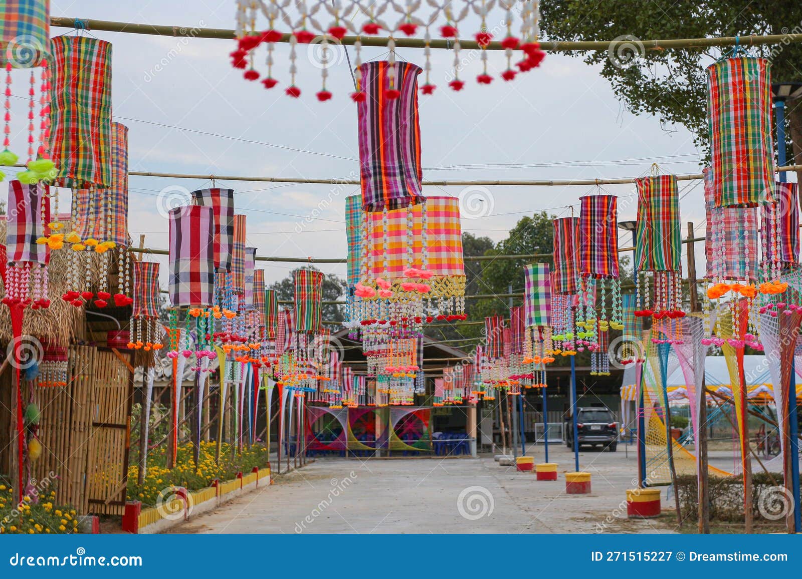 An Ancient Merit-making Tradition Using Objects and Flags Decorated ...