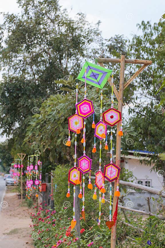 An Ancient Merit-making Tradition Using Objects and Flags Decorated ...
