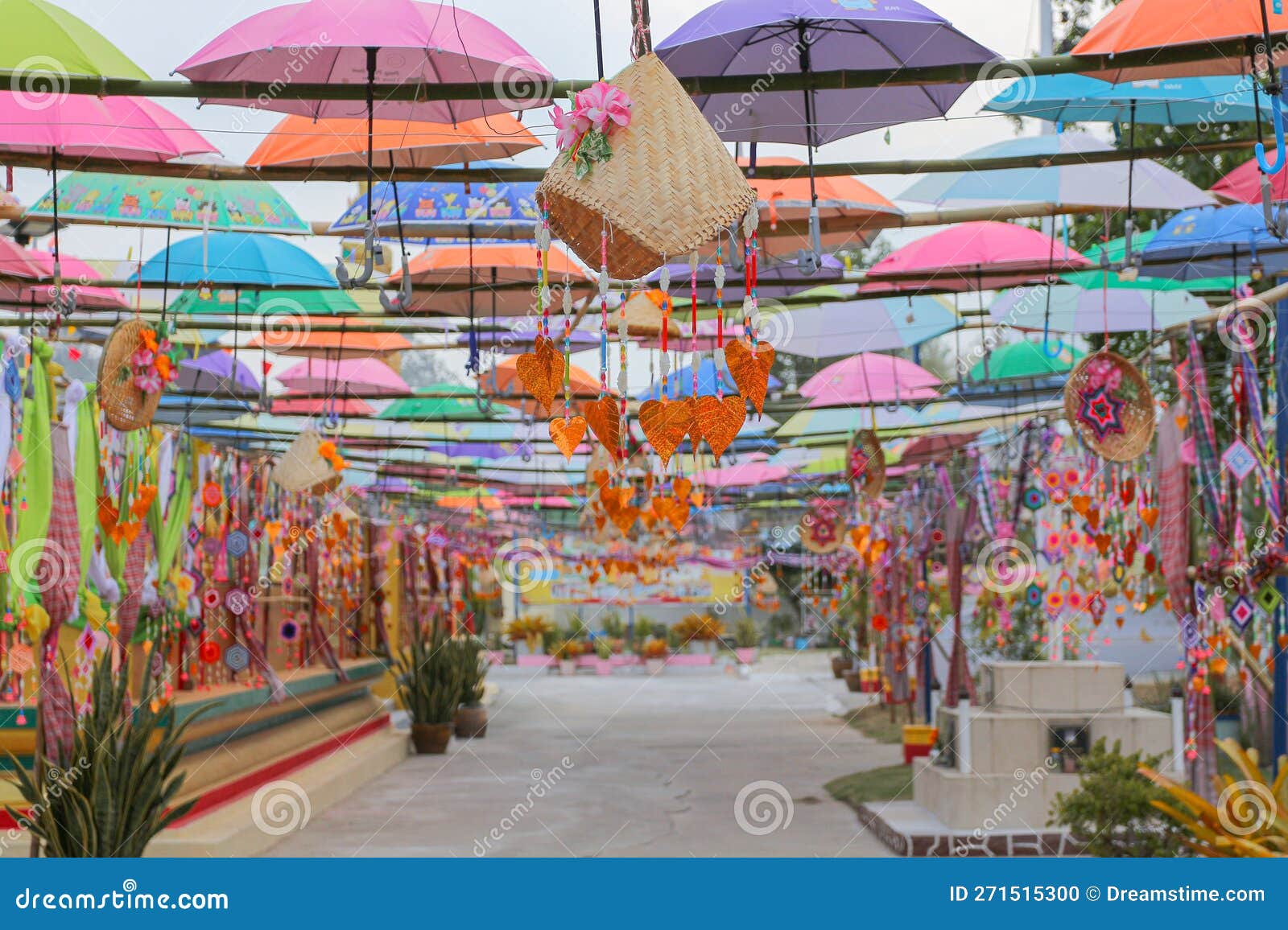 An Ancient Merit-making Tradition Using Objects and Flags Decorated ...