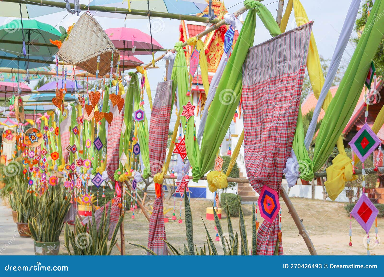 An Ancient Merit-making Tradition Using Objects and Flags Decorated ...