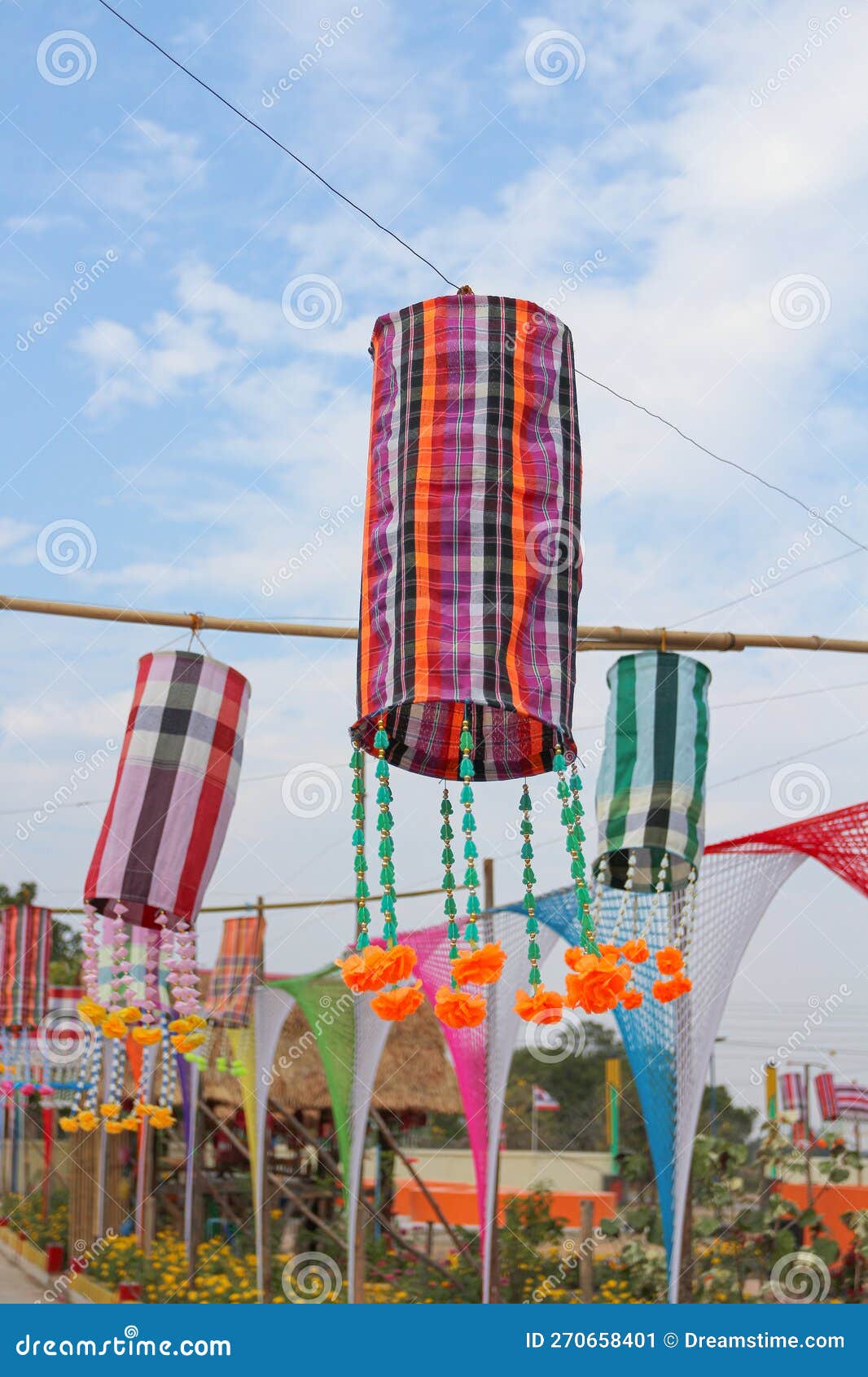 An Ancient Merit-making Tradition Using Objects and Flags Decorated ...