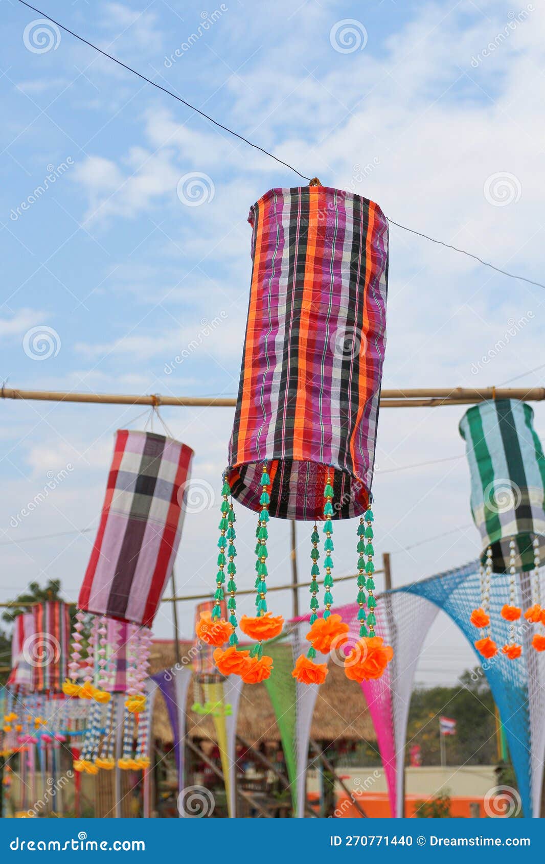 An Ancient Merit-making Tradition Using Objects and Flags Decorated ...