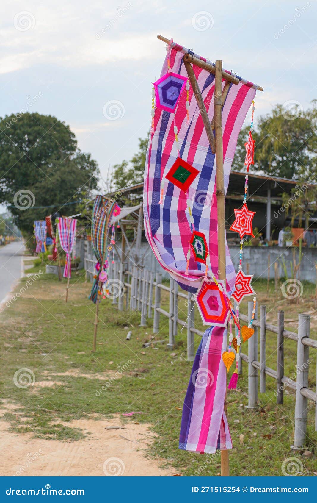 An Ancient Merit-making Tradition Using Objects and Flags Decorated ...