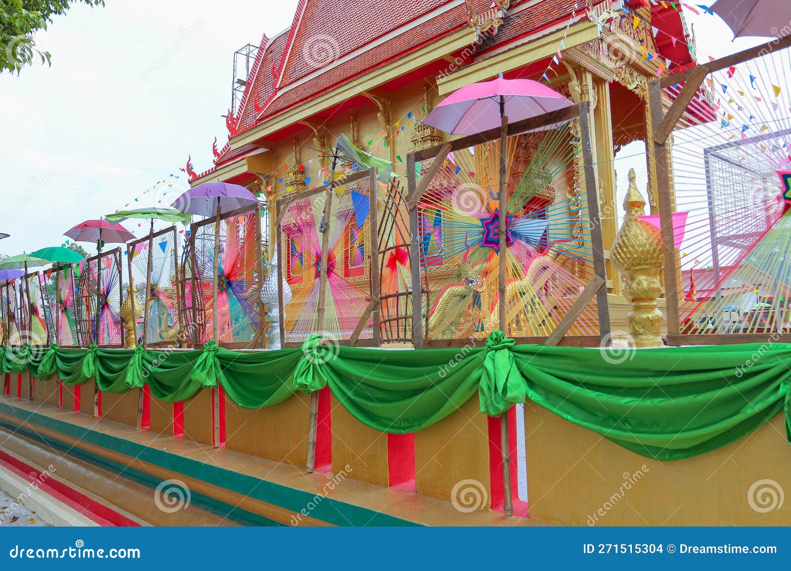 An Ancient Merit-making Tradition Using Objects and Flags Decorated ...