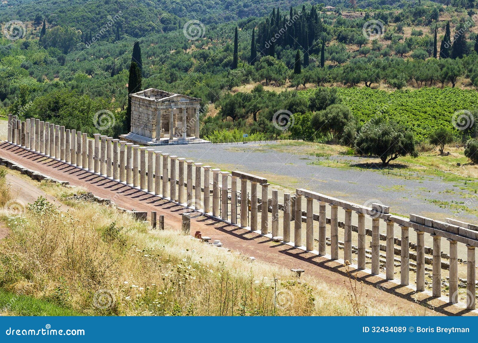 Ancient Messene, Greece stock image. Image of columns - 32434089