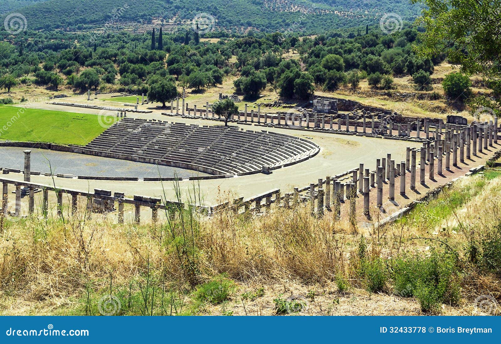 Ancient Messene, Greece stock photo. Image of stadium - 32433778