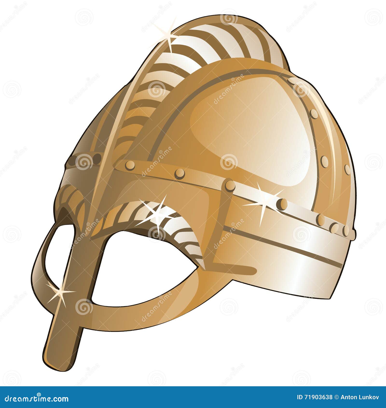 Ancient Metal Helmet from Sparta. Vector Stock Vector - Illustration of ...