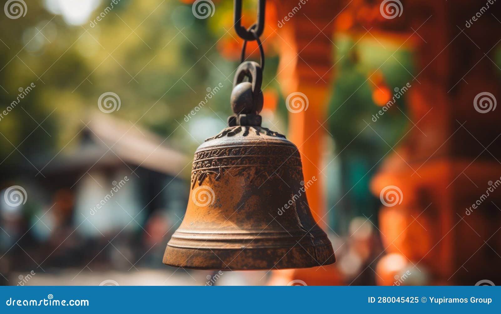 Ancient Metallic Bell Ringing, Symbol of Old Fashioned Spirituality ...