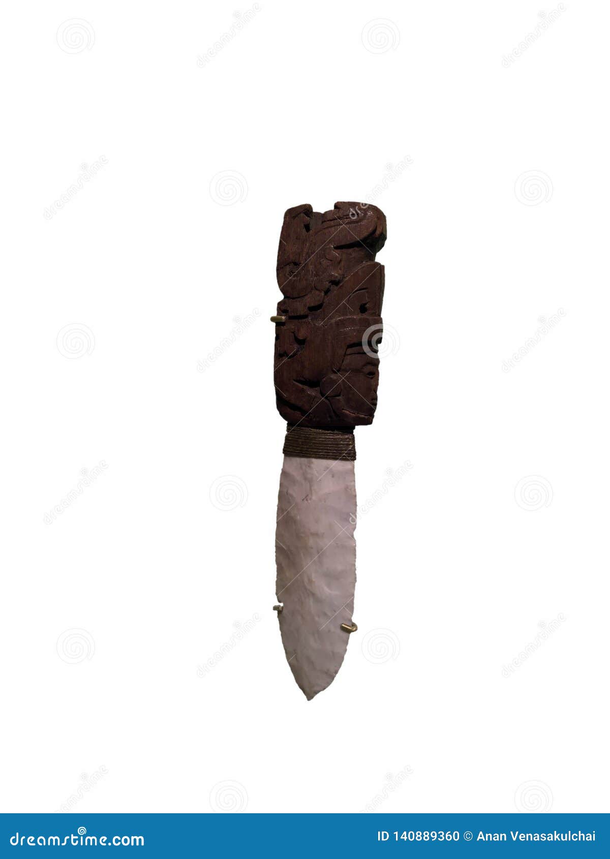 Ancient Mexican Dagger, Isolated Stock Photo - Image of brown, america ...