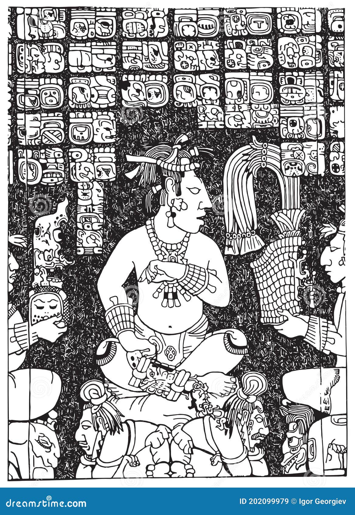 Ancient Mexican Design. Set of Aztec Labels and Elements. Vector Set ...