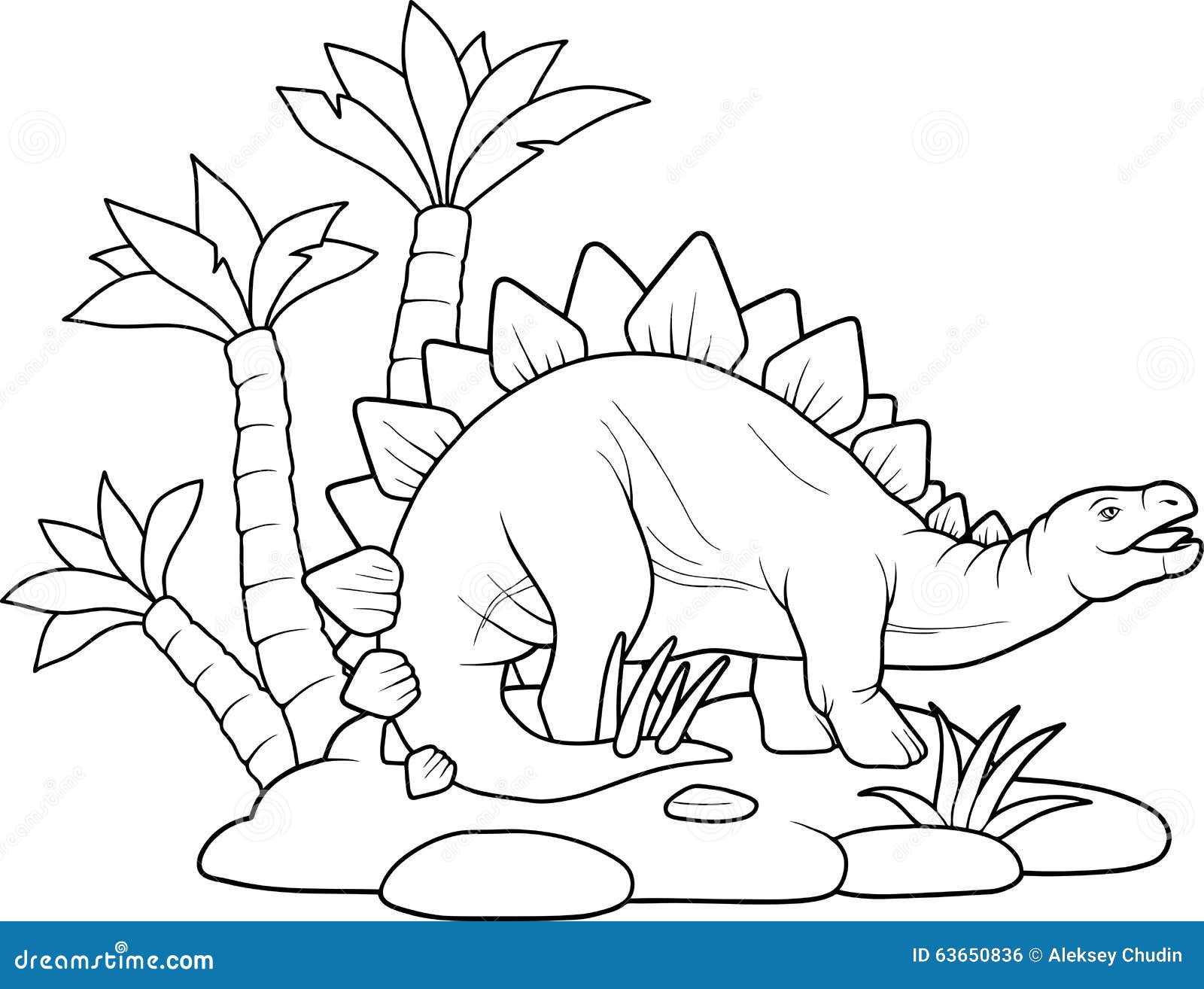 Stegosaurus Walk Dinosaur Ancient Vector Illustration Transparent ...
