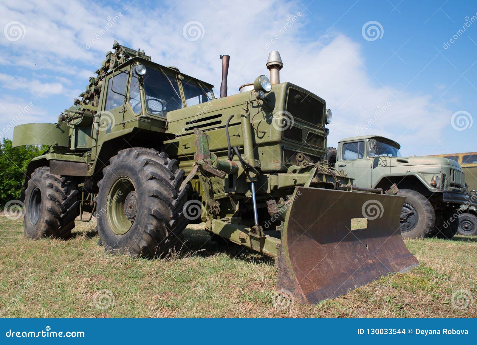 Ancient Military Engineering. Armored Bulldozer Stock Photo - Image of ...