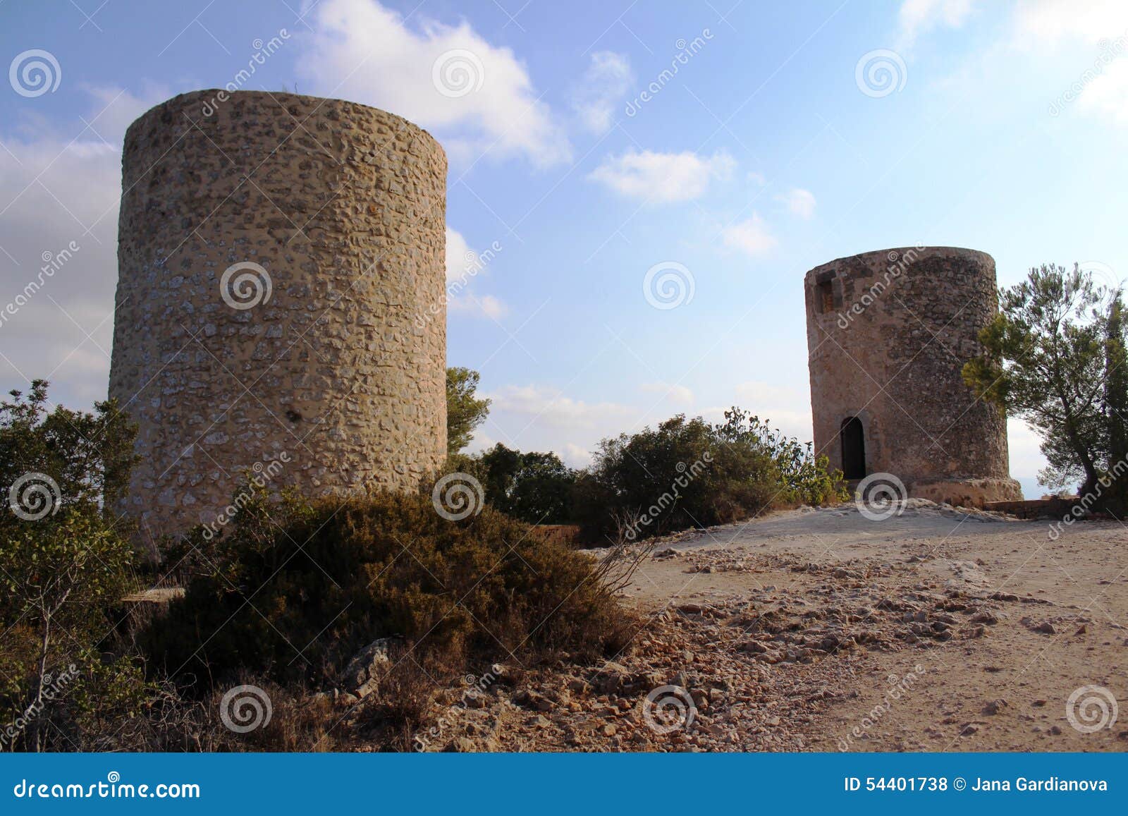 Ancient mills stock photo. Image of building, landmark - 54401738
