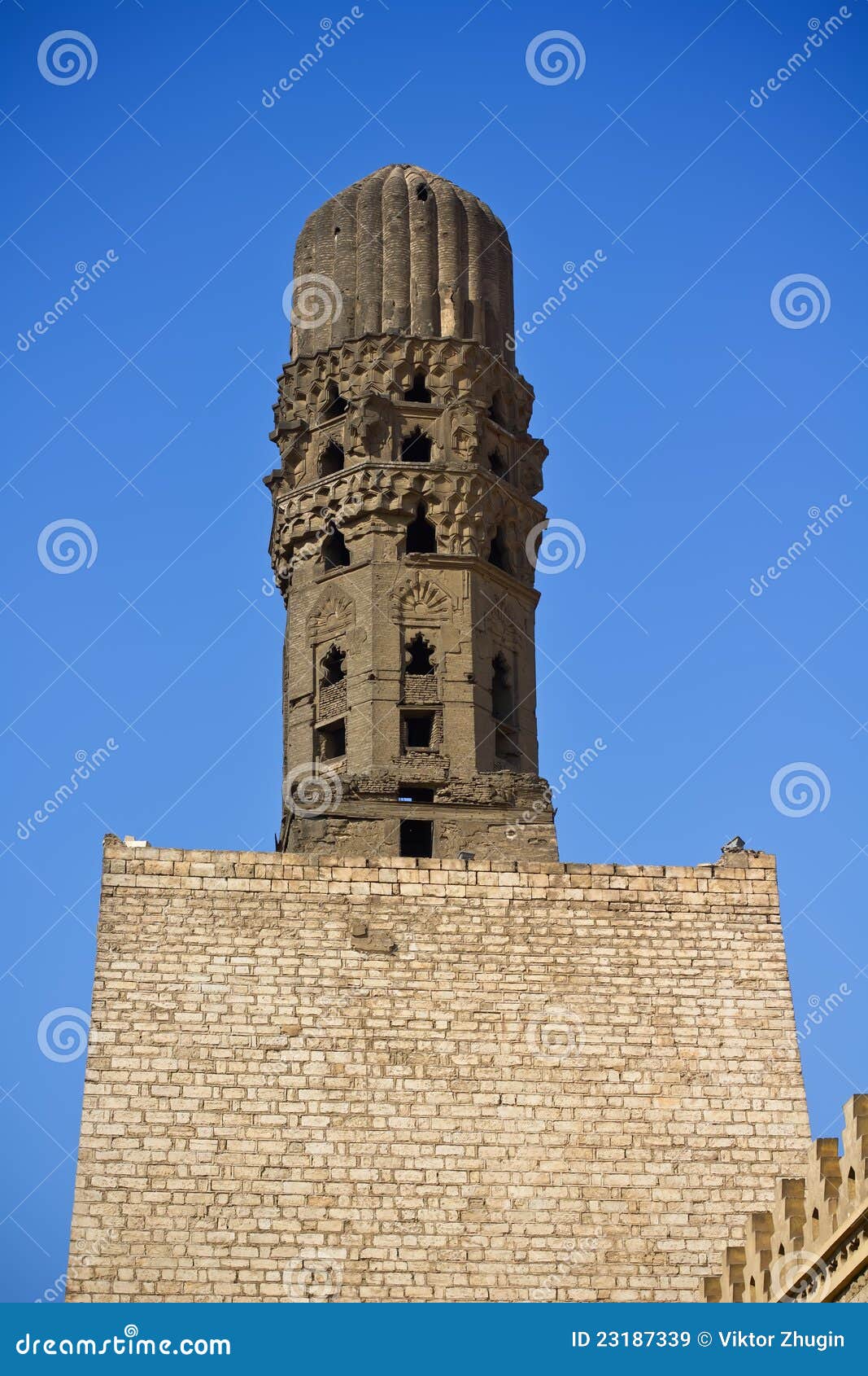 Ancient minaret stock image. Image of landmark, religion - 23187339