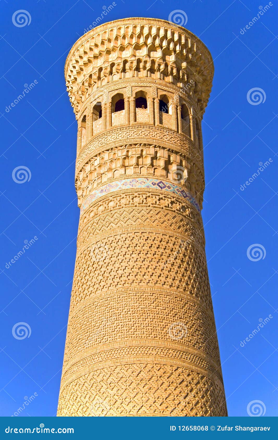 Ancient Minaret, the Highest in Bukhara Stock Photo - Image of heritage ...
