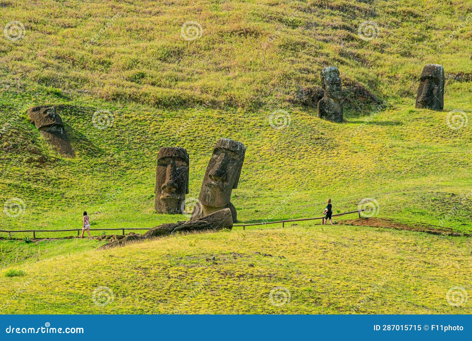 The Ancient Moai Of Ahu Togariki, On Easter Island Of Chile Editorial ...