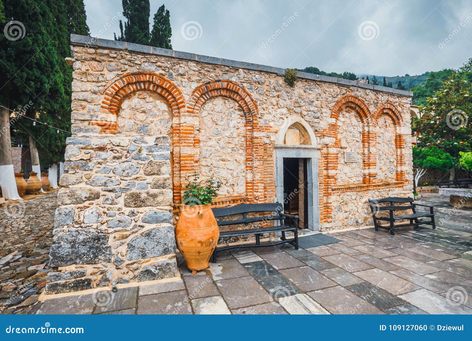 Monastery Kera Kardiotissa on Crete Island, Greece Stock Photo - Image ...