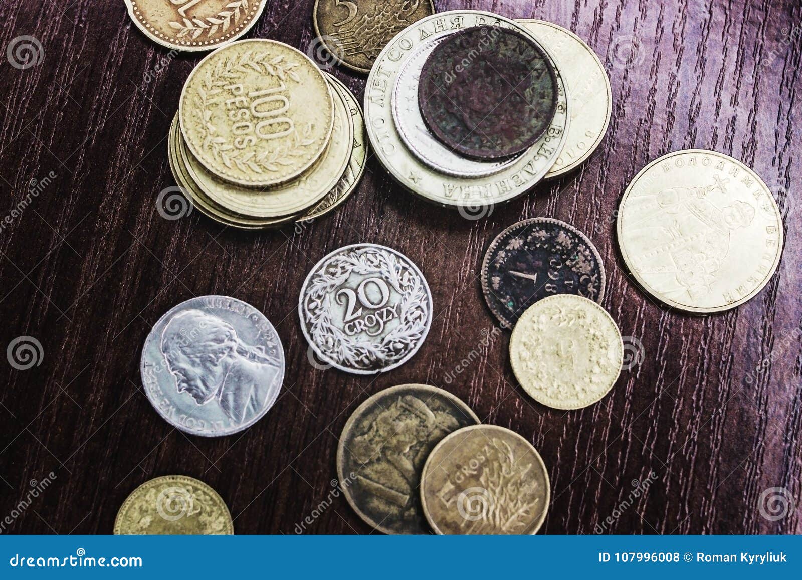 The Ancient Money of Different Countries Stock Photo - Image of dollar ...