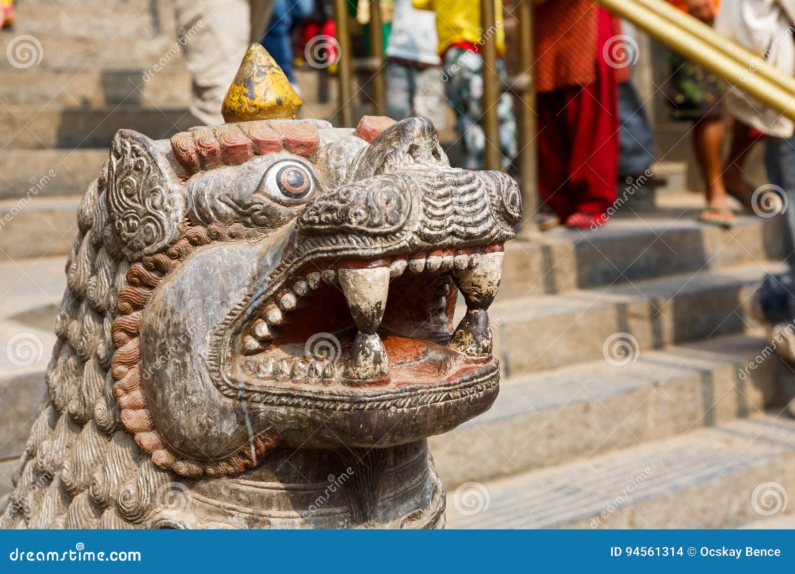 Ancient Monster Lion Statue Stock Photo - Image of figure, decoration ...