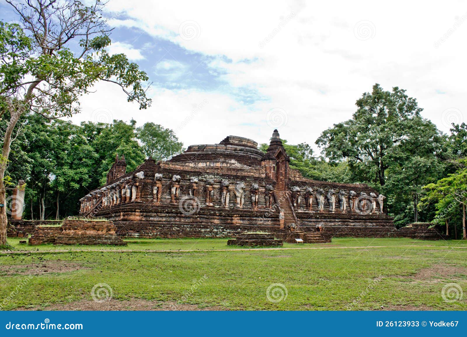 Ancient Monument at Wat Chang Rop Stock Image - Image of construction ...