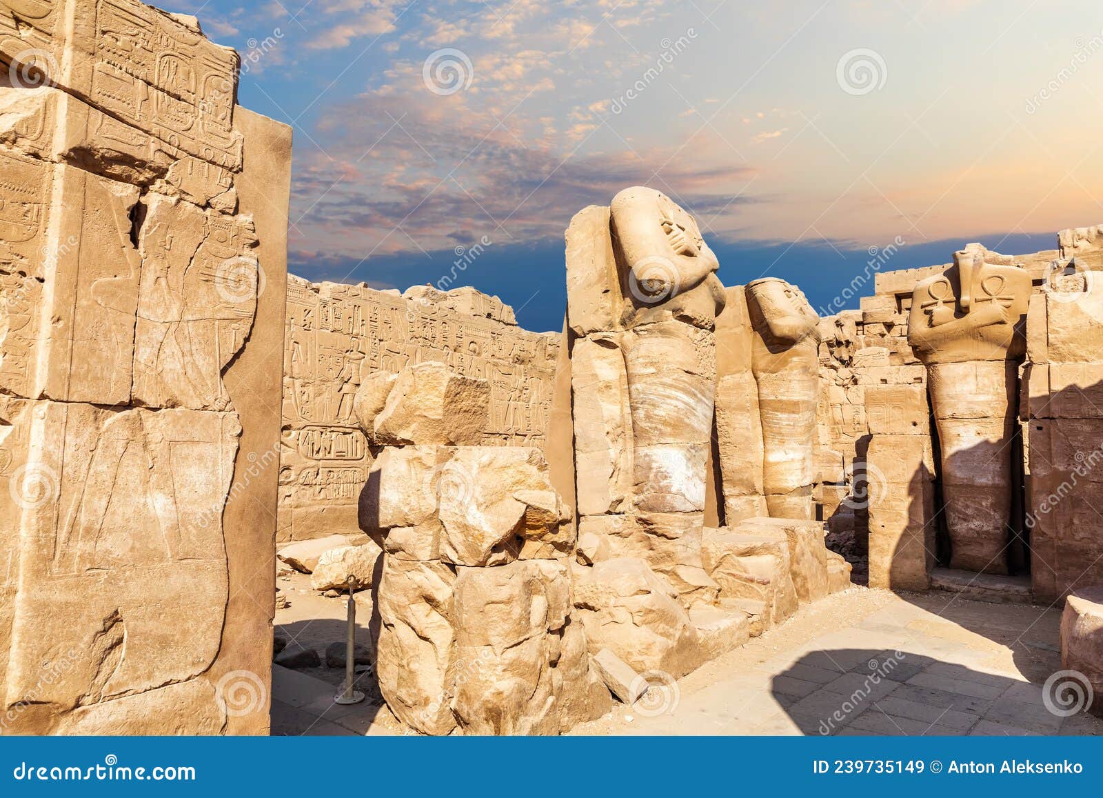 Ancient Monuments in the Pylon of Karnak Complex, Luxor, Egypt Stock ...