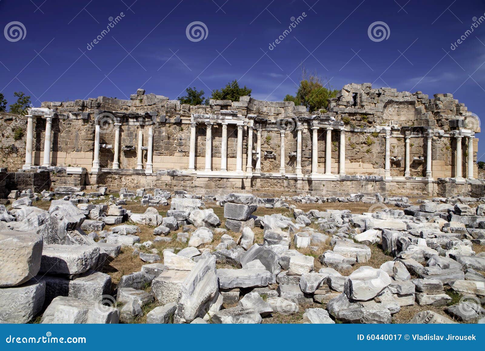 Ancient Monuments in Side, Turkey Stock Image - Image of apollo, turkey ...