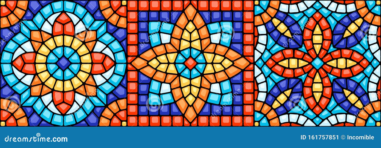 Ancient Mosaic Ceramic Tile Pattern. Stock Vector - Illustration of ...