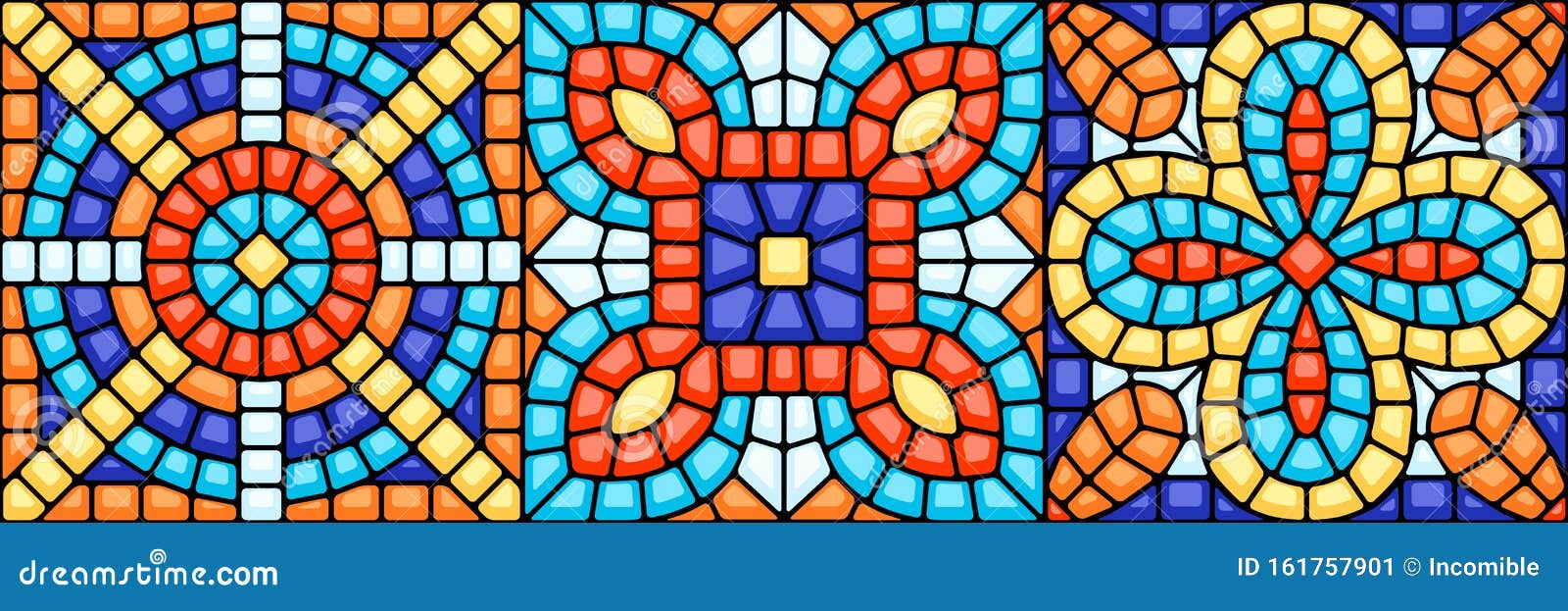 Ancient Mosaic Ceramic Tile Pattern. Stock Vector - Illustration of ...