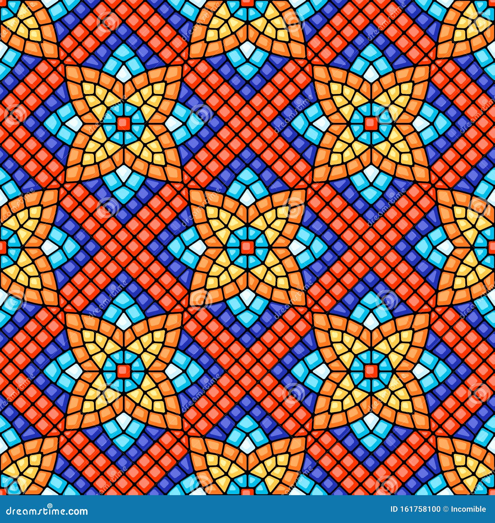 Ancient Mosaic Ceramic Tile Pattern. Stock Vector - Illustration of ...