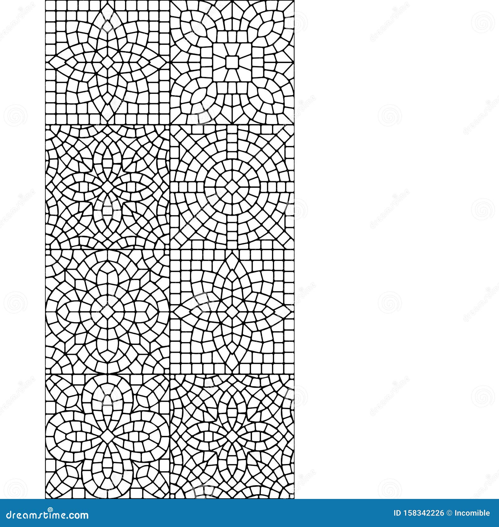Ancient Mosaic Ceramic Tile Pattern. Stock Vector - Illustration of ...