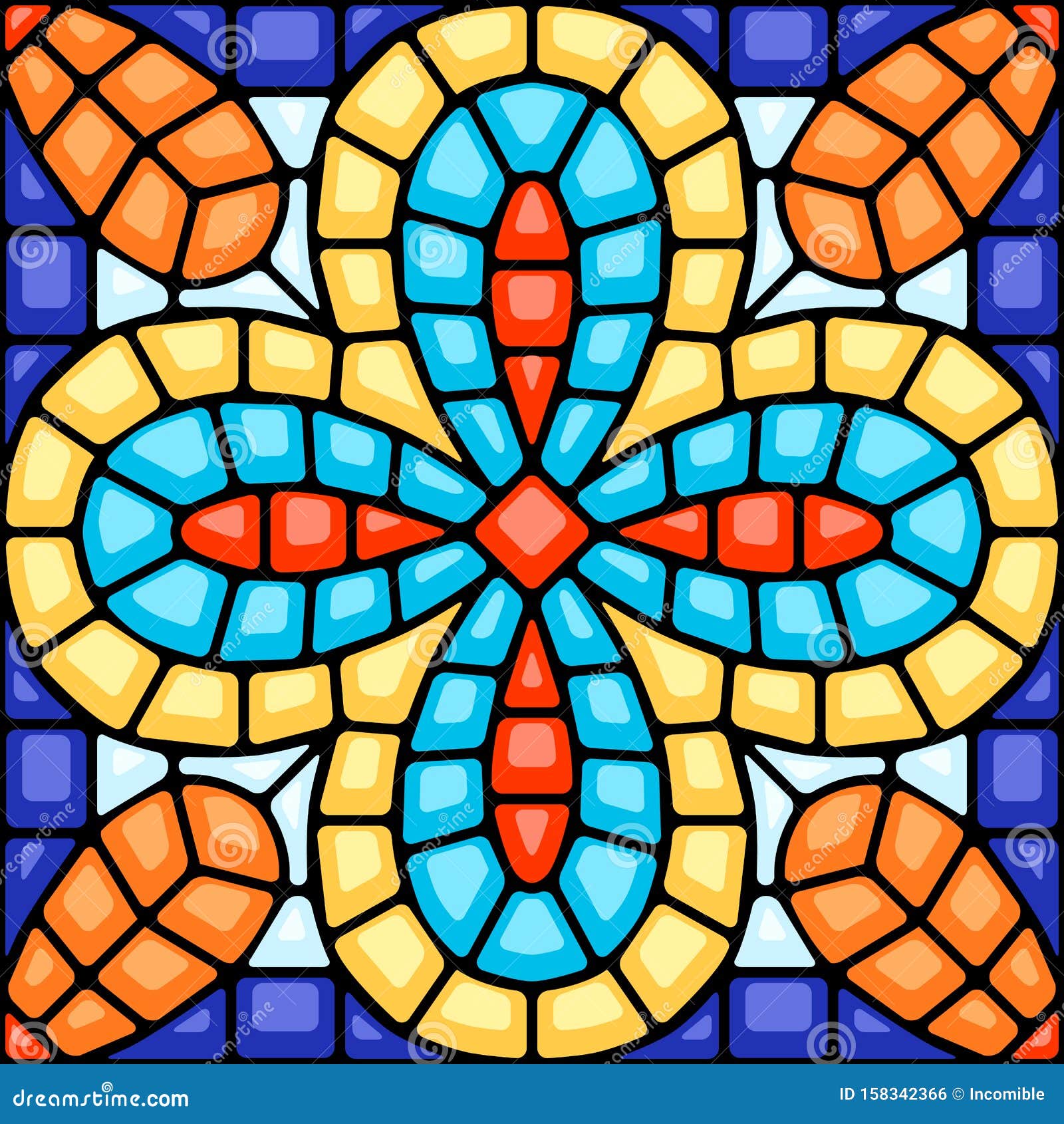 Ancient Mosaic Ceramic Tile Pattern. Stock Vector - Illustration of ...