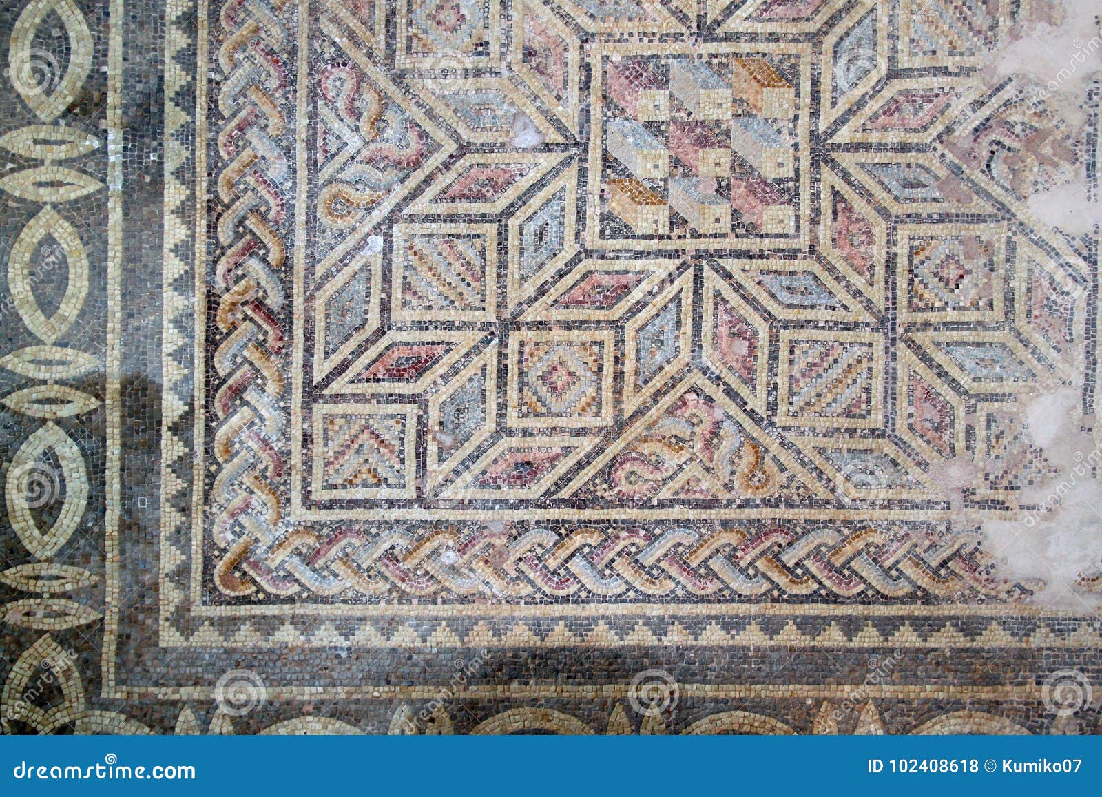 Ancient mosaic floor stock photo. Image of museum, travel - 102408618