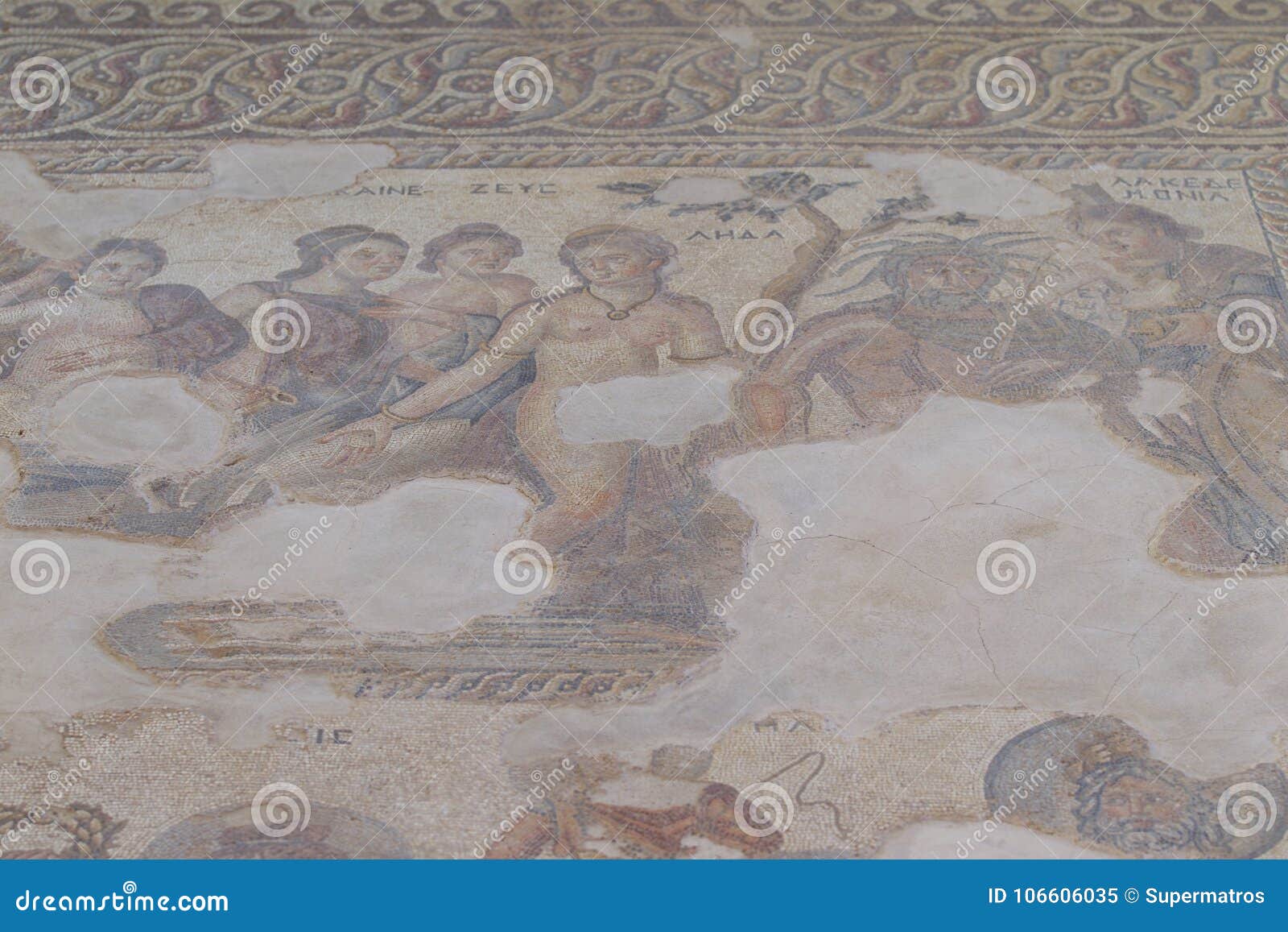 Ancient Mosaic on the Floor of Ancient Greek Civilization Stock Image ...