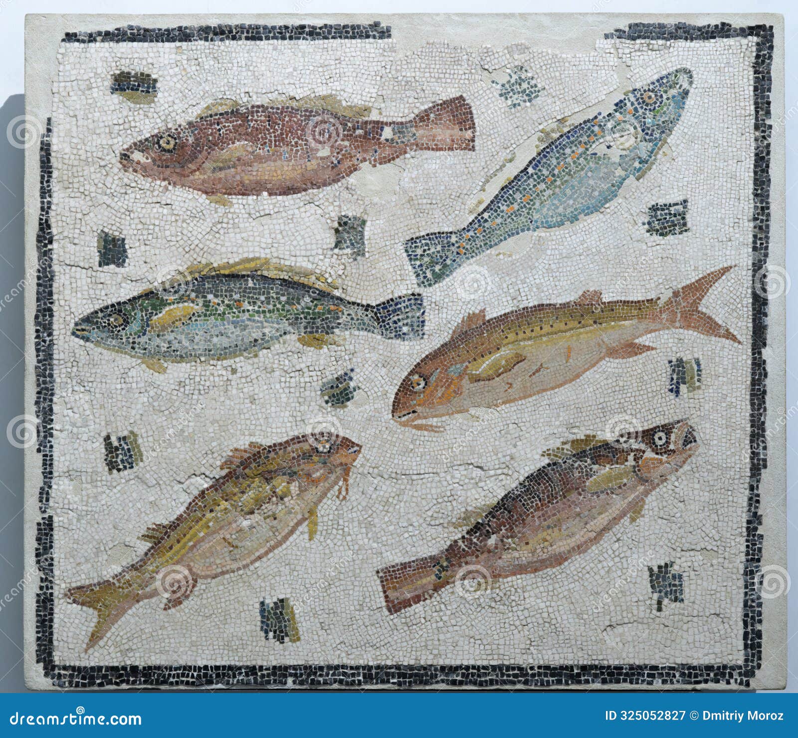 Ancient Mosaic Representing Fish Stock Image - Image of history, mosaic ...