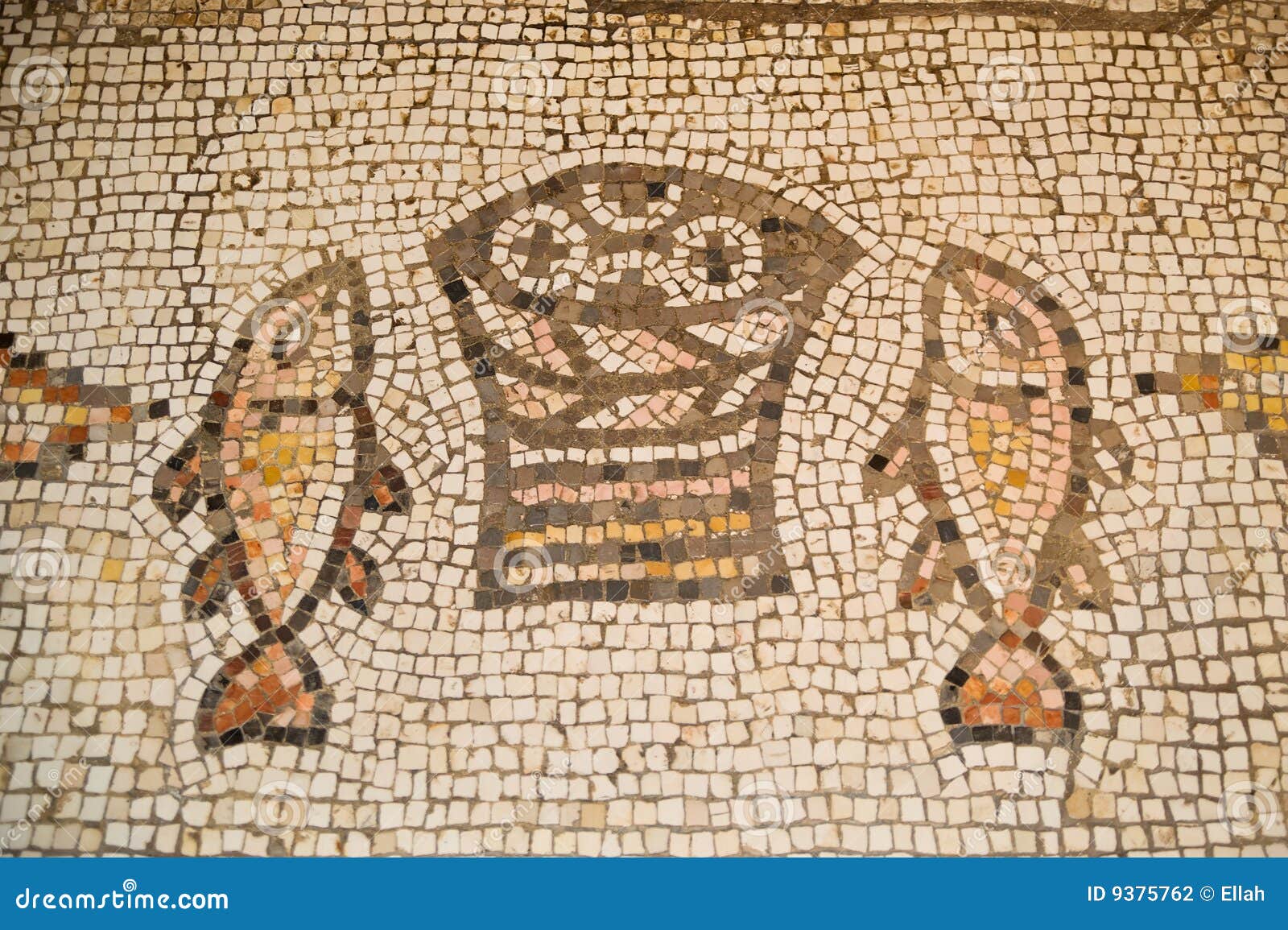 Byzantine Mosaic Fish And Bread