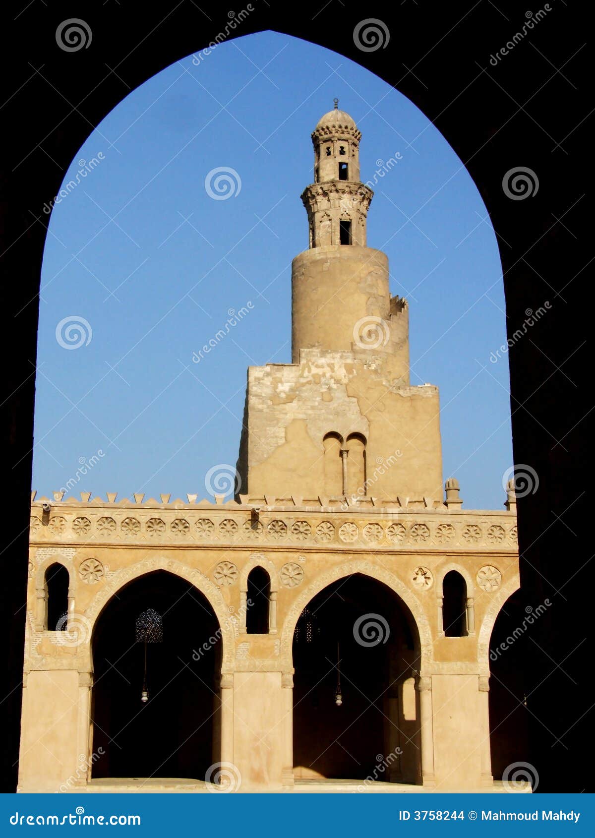 Ancient mosque stock photo. Image of minaret, religious - 3758244