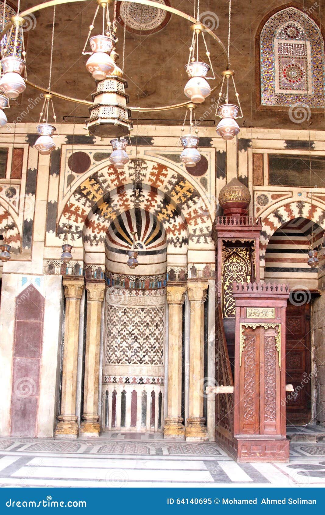 Ancient mosque in egypt stock image. Image of lighting - 64140695