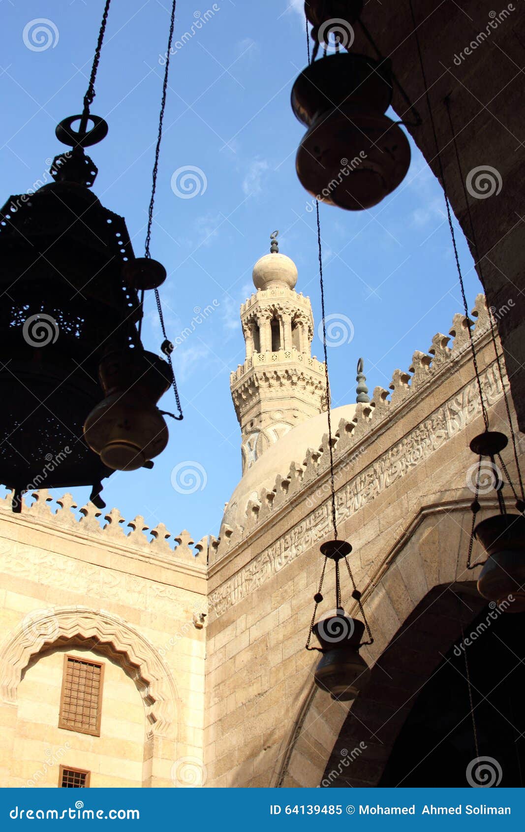 Ancient mosque in egypt stock image. Image of historical - 64139485