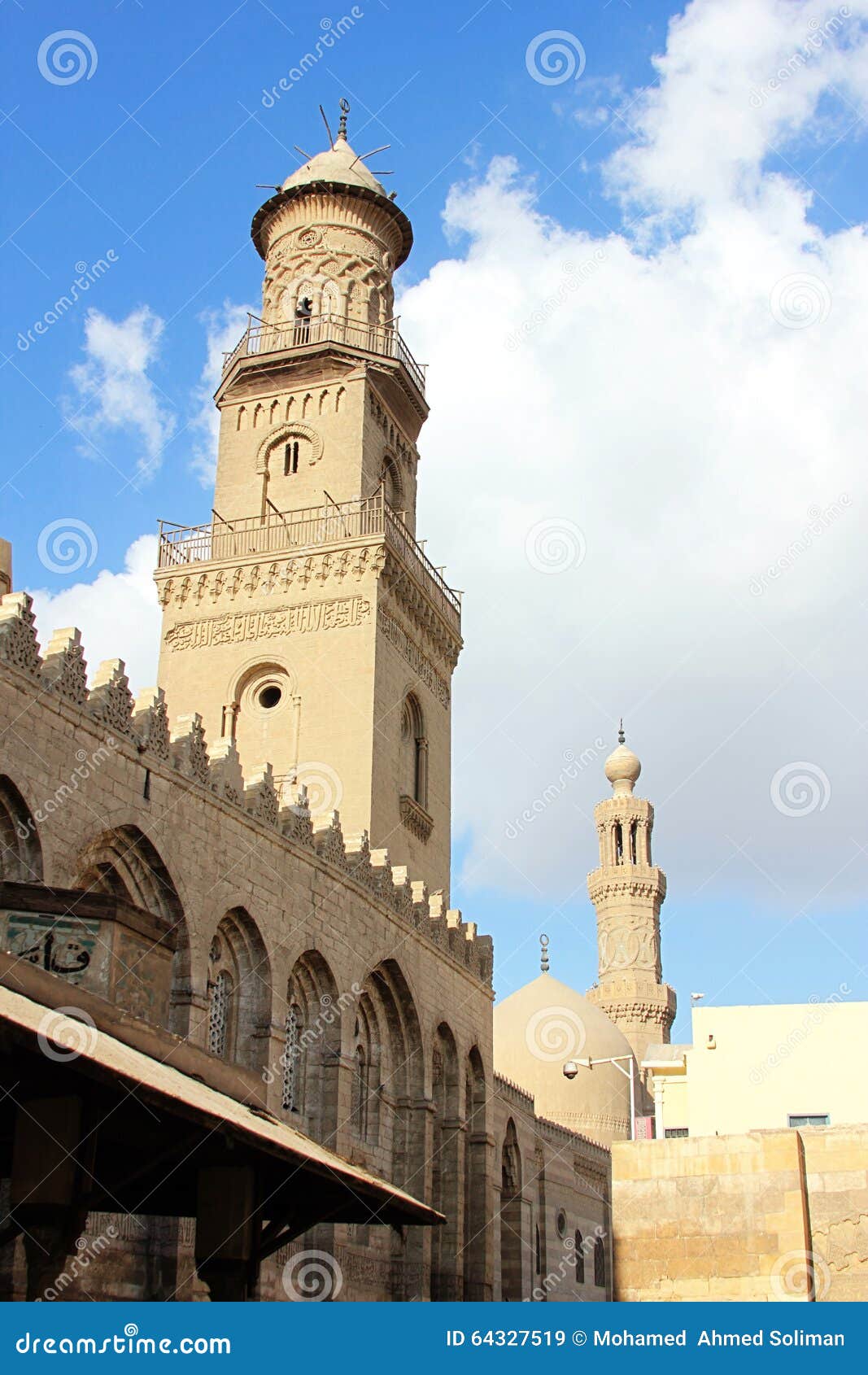 Ancient mosque in egypt stock image. Image of historical - 64327519