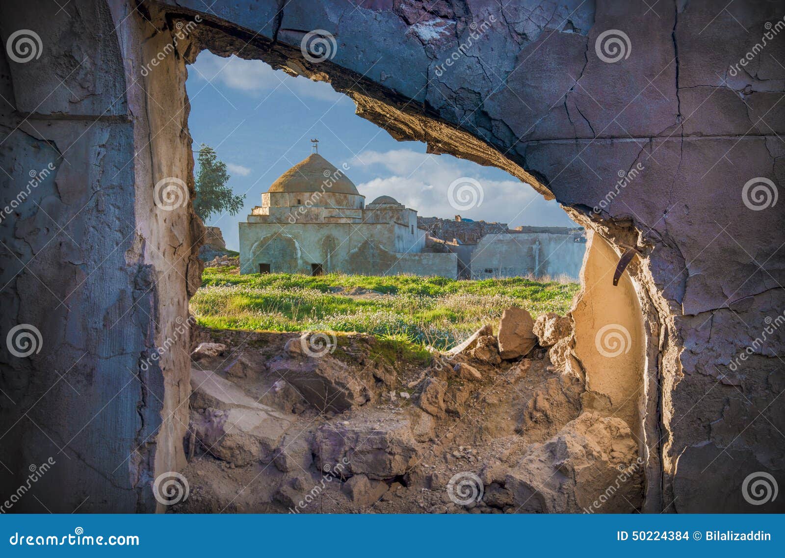 Ancient Mosque Inside Framed Wall Stock Photo - Image of moslim, winter ...