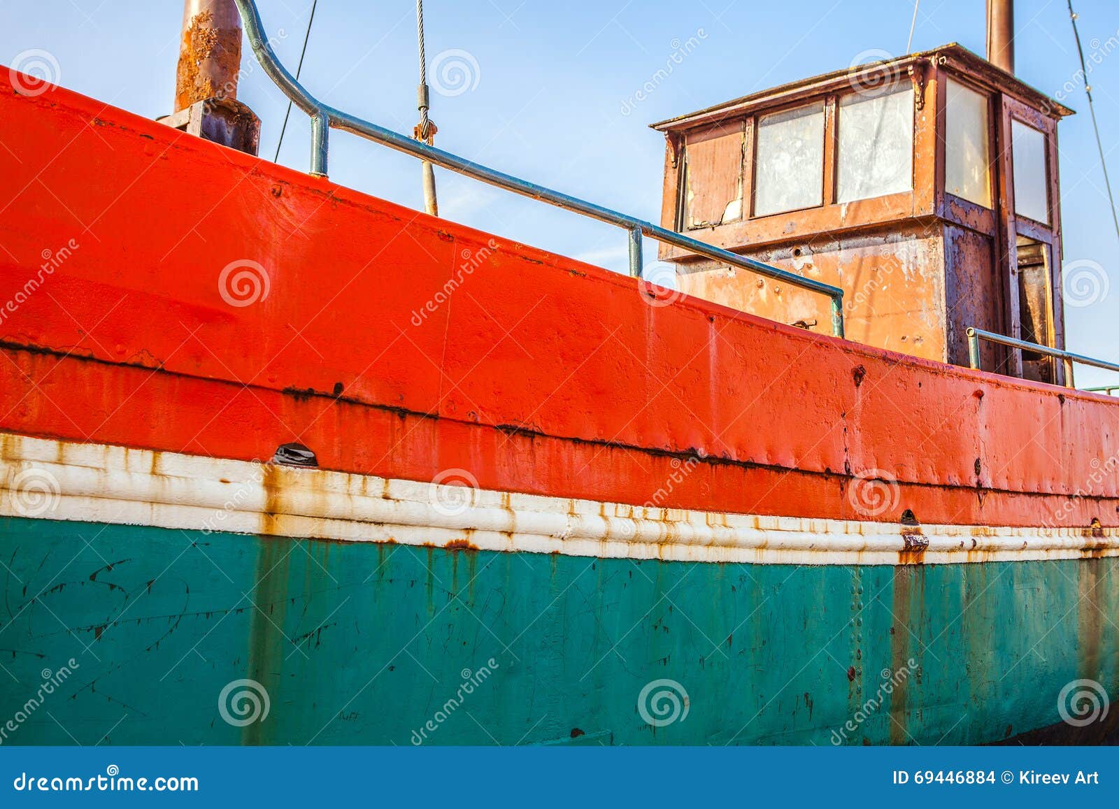 Ancient Multi-colored Transport Ship Stock Photo - Image of historical ...