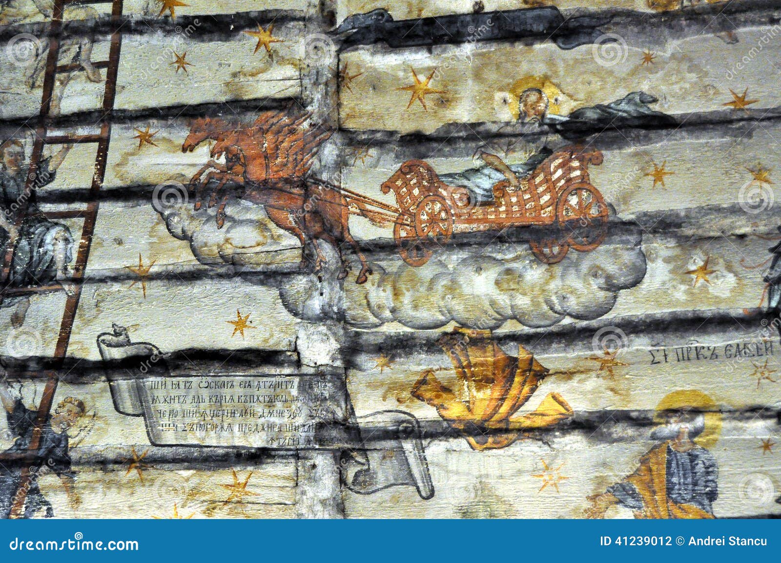 Ancient Mural Painting In Ajanta Caves, India Stock Photo ...