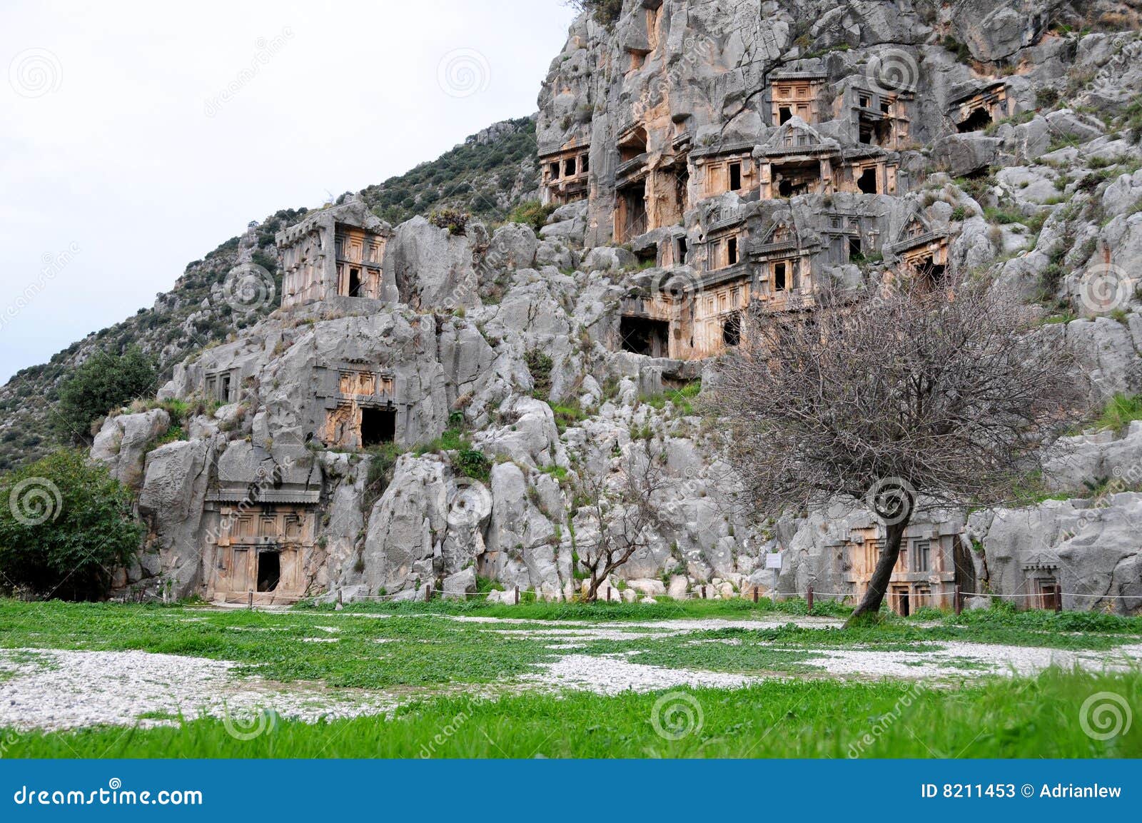 Ancient Myra in Lycia, Turkey Stock Image - Image of carvings, burial ...
